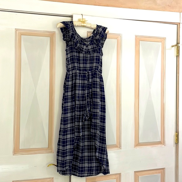 Epic Threads | Dresses | Epic Threads Blue White Hilow Jumpsuit Dress ...